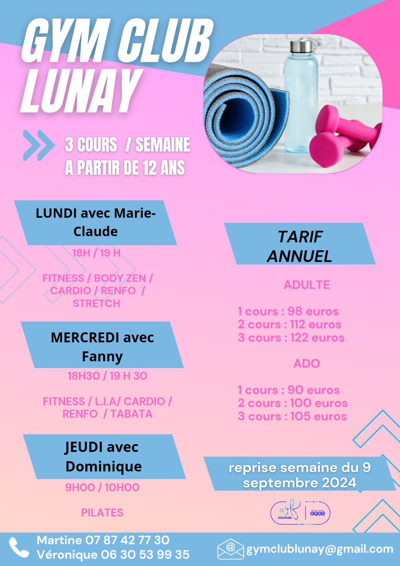 Inscription au Gym Club de Lunay - Lunay